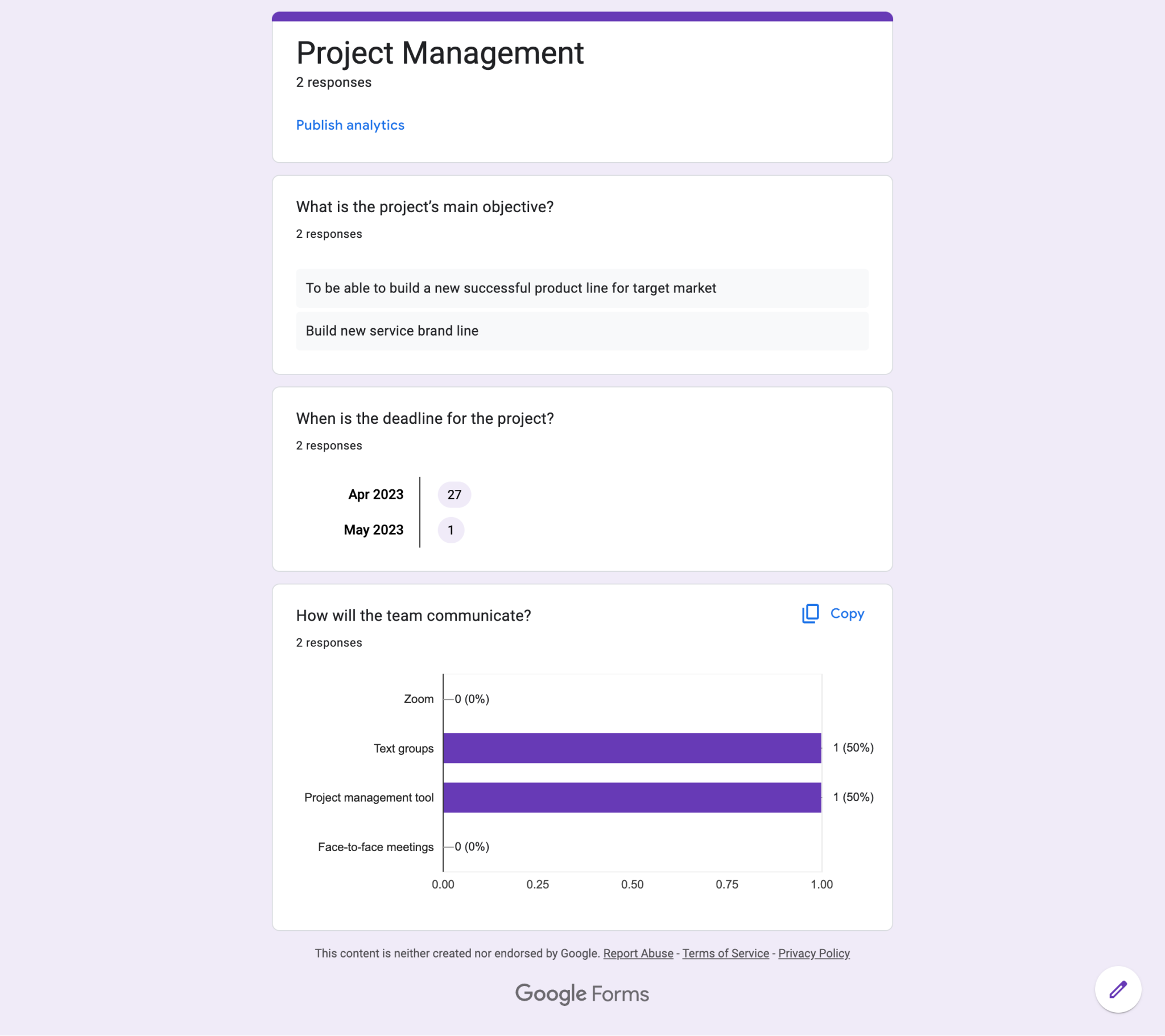 How to use Google Forms for Project Management? - Extended Forms